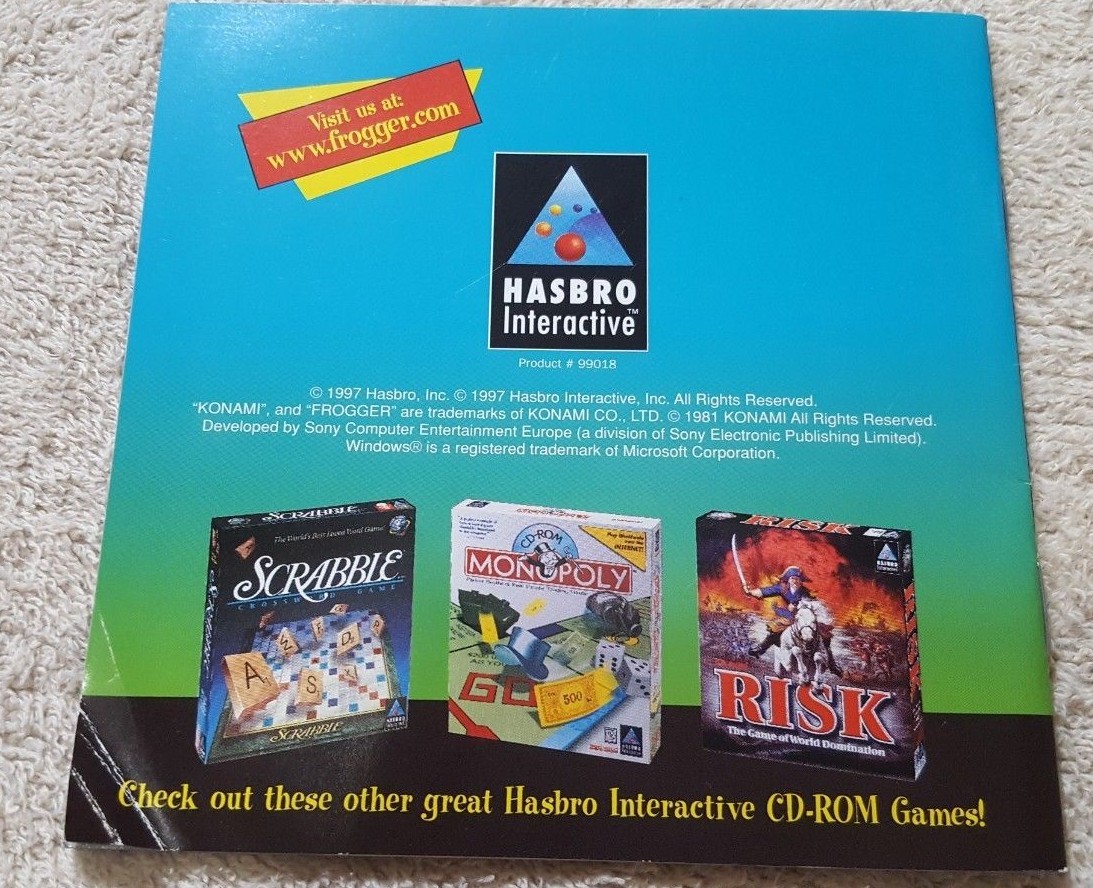 FROGGER CD ROM PC GAME HE'S BACK BOOKLET ONLY | eBay