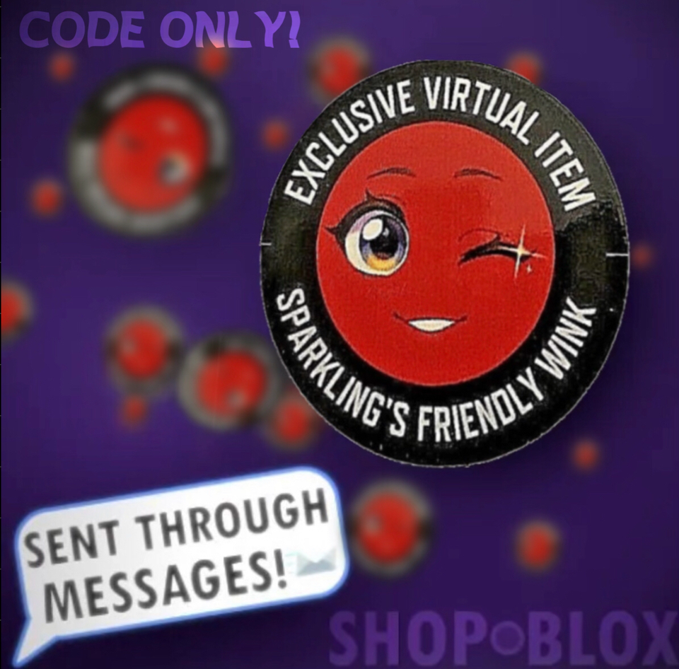 ROBL0X Series 10 Sparkling Friendly Wink Face Code ONLY! *Sent in ...