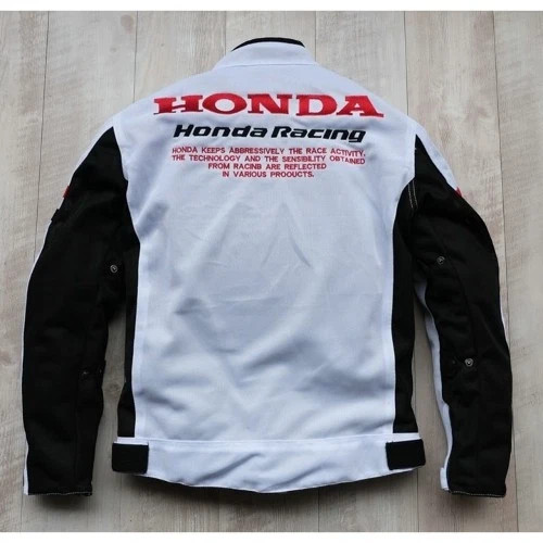 Men’s Honda Racing Motorcycle Motorbike Riding Mesh Fabric Jacket Biker ...
