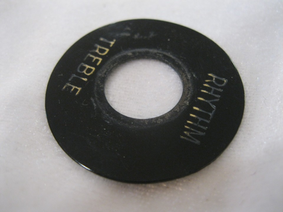 Vintage 1970's Gibson Black/Gold POKER CHIP Toggle Switch Plate Les ...