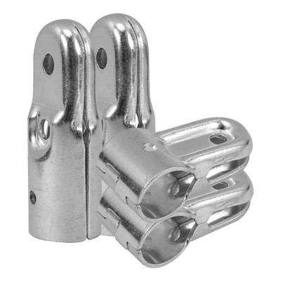 2 Pcs Stainless Steel Pipe Connector Chain Link Fence Clips End Rail ...