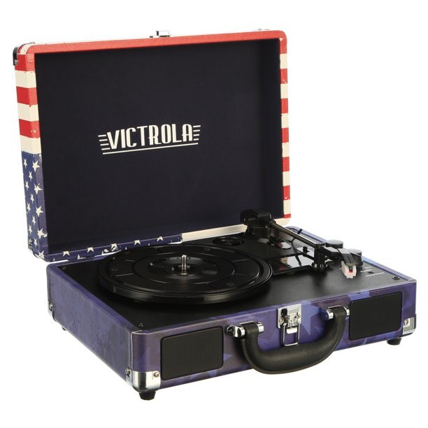Victrola VSC550BT Portable 3-Speed Vintage Turntable with Bluetooth and ...