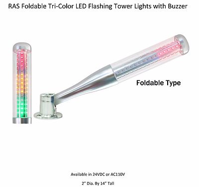 RAS Foldable Tri- Color LED Tower Light with Buzzer - AC110V | eBay