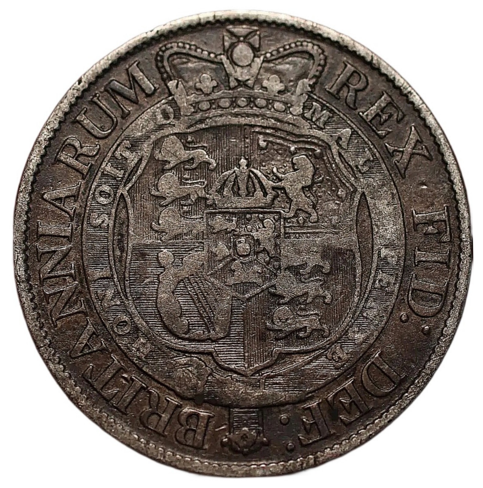 1818 UK Great Britain 1/2 Crown .925 Silver Coin KING GEORGE III # 1162 ...