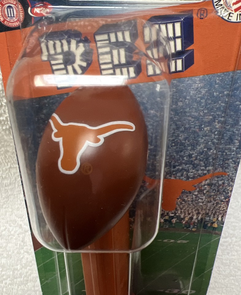 PEZ NCAA 2008 University of Texas Longhorns Football Dispenser CARDED ...