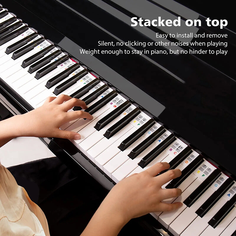 Removable Piano Keyboard Note Labels Piano Stickers 88 Key Guide ...