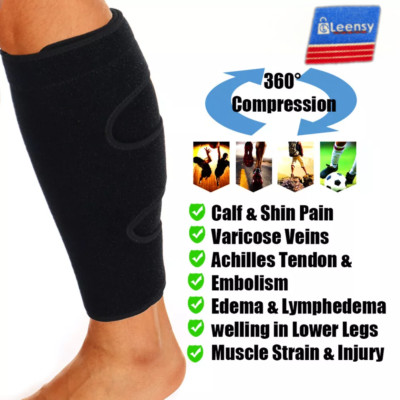 Neoprene calf SUPPORT leg SHIN splints pain injury sleeve compression ...