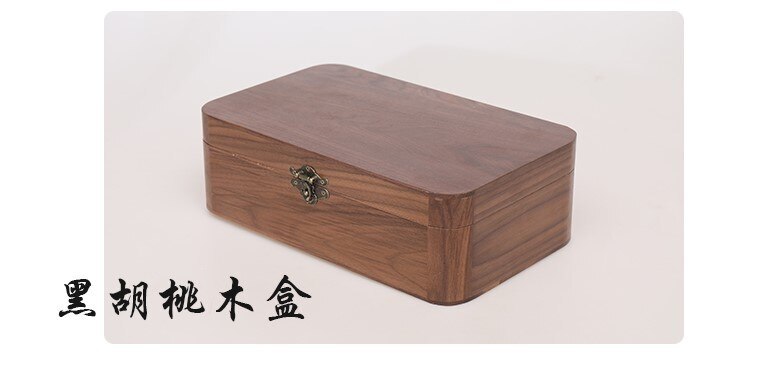 Wood Storage Rectangle Box Bamboo Pine Black Walnut Lock | eBay