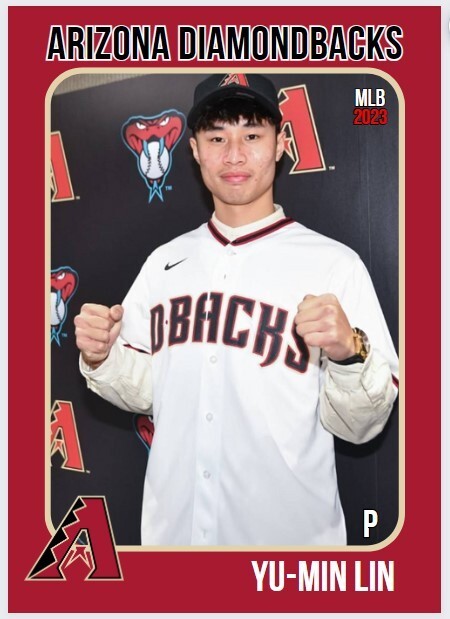 2023 Yu-Min Lin MLB Draft Rookie Card Custom Arizona Diamondbacks | eBay