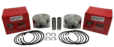 TWO .020" OVERSIZE PISTONS & RINGS FITS BRIGGS 793647, 40 CUBIC INCH ...