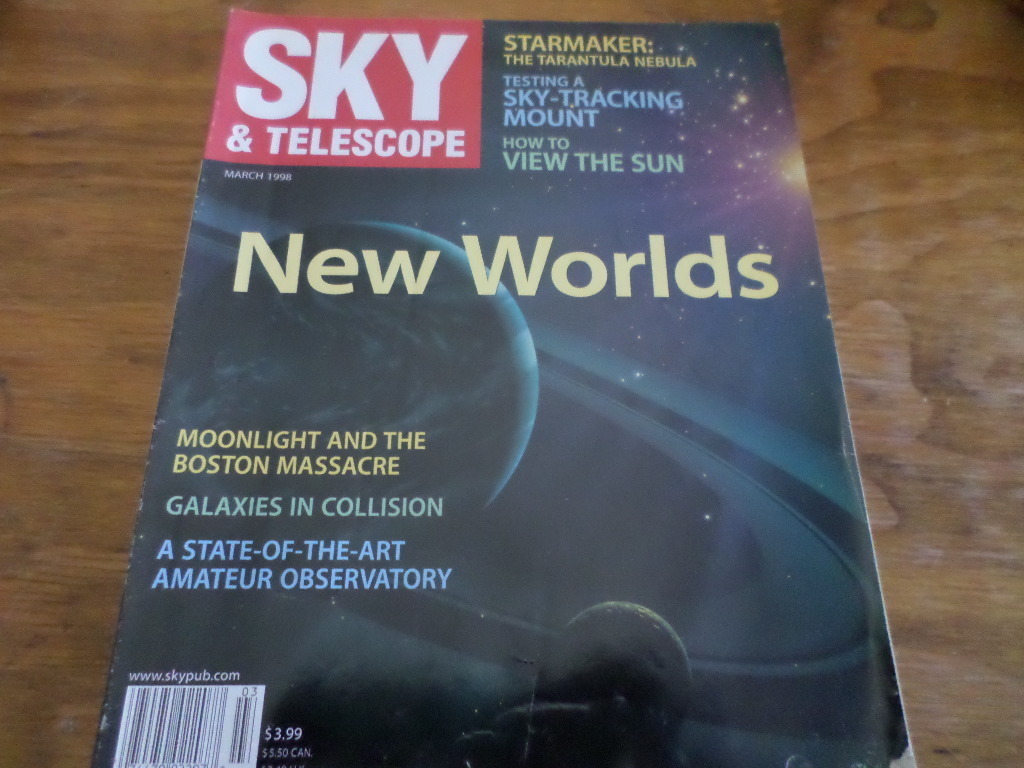 Sky and Telescope Magazine - March 1998 - Free Domestic Shipping | eBay