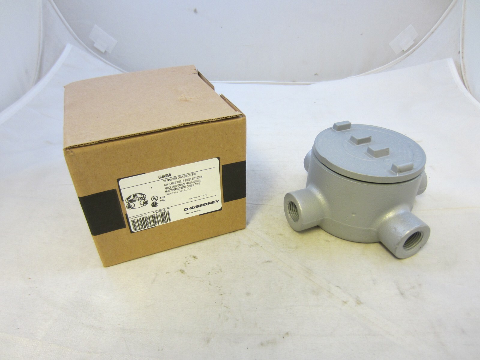 OZ/GEDNEY GUAX50 1/2" EXPLOSION PROOF TYPE GUA OUTLET BOX GRX50 GUAX16 ...