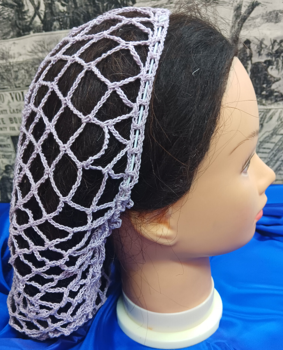 Hair Snood Crochet Pattern CIVIL WAR, VICTORIAN, Hand Crocheted HAIR