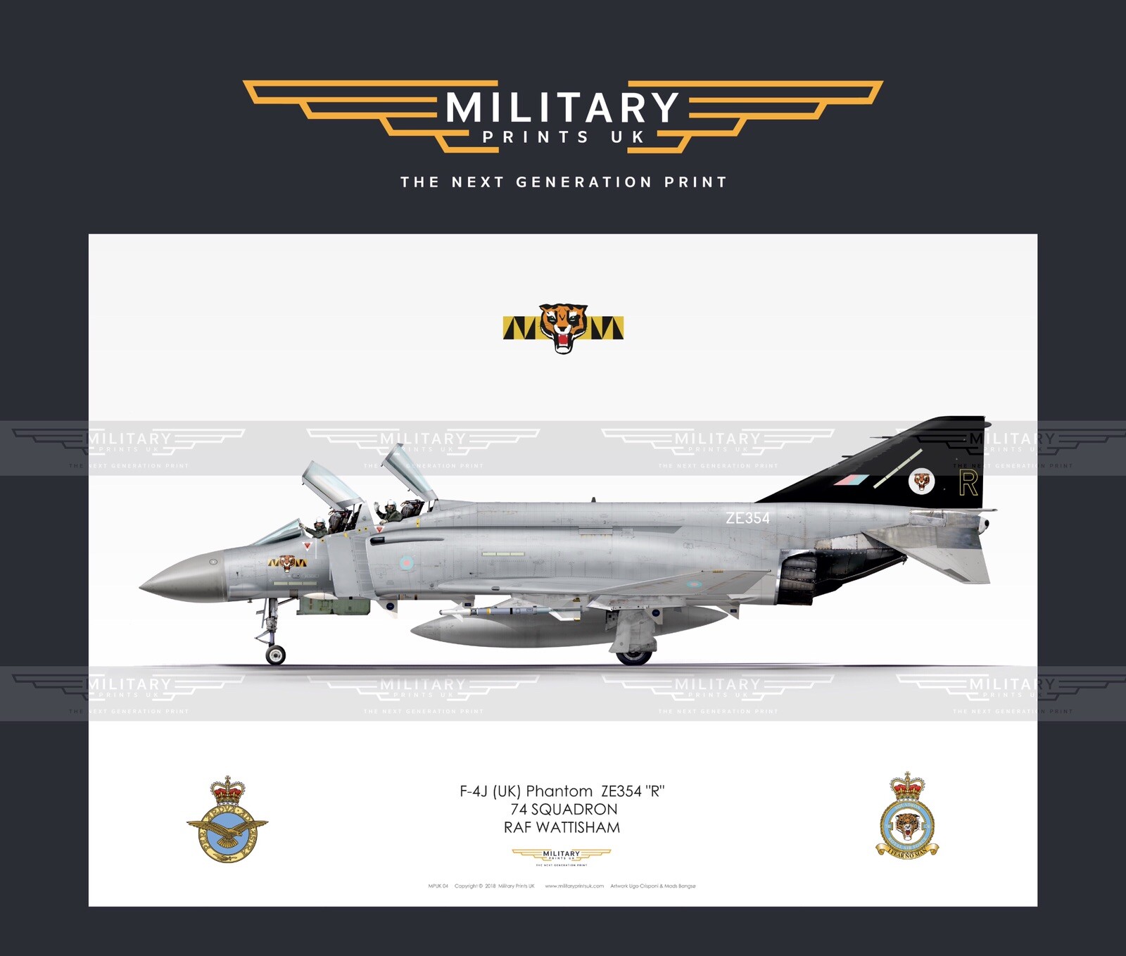 Royal Air Force 74 Squadron Print A3 - F-4J (UK) Phantom | eBay UK