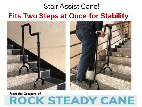 Stair Climbing Assist Cane Reduces Shock and Pain as You Step Down Each ...
