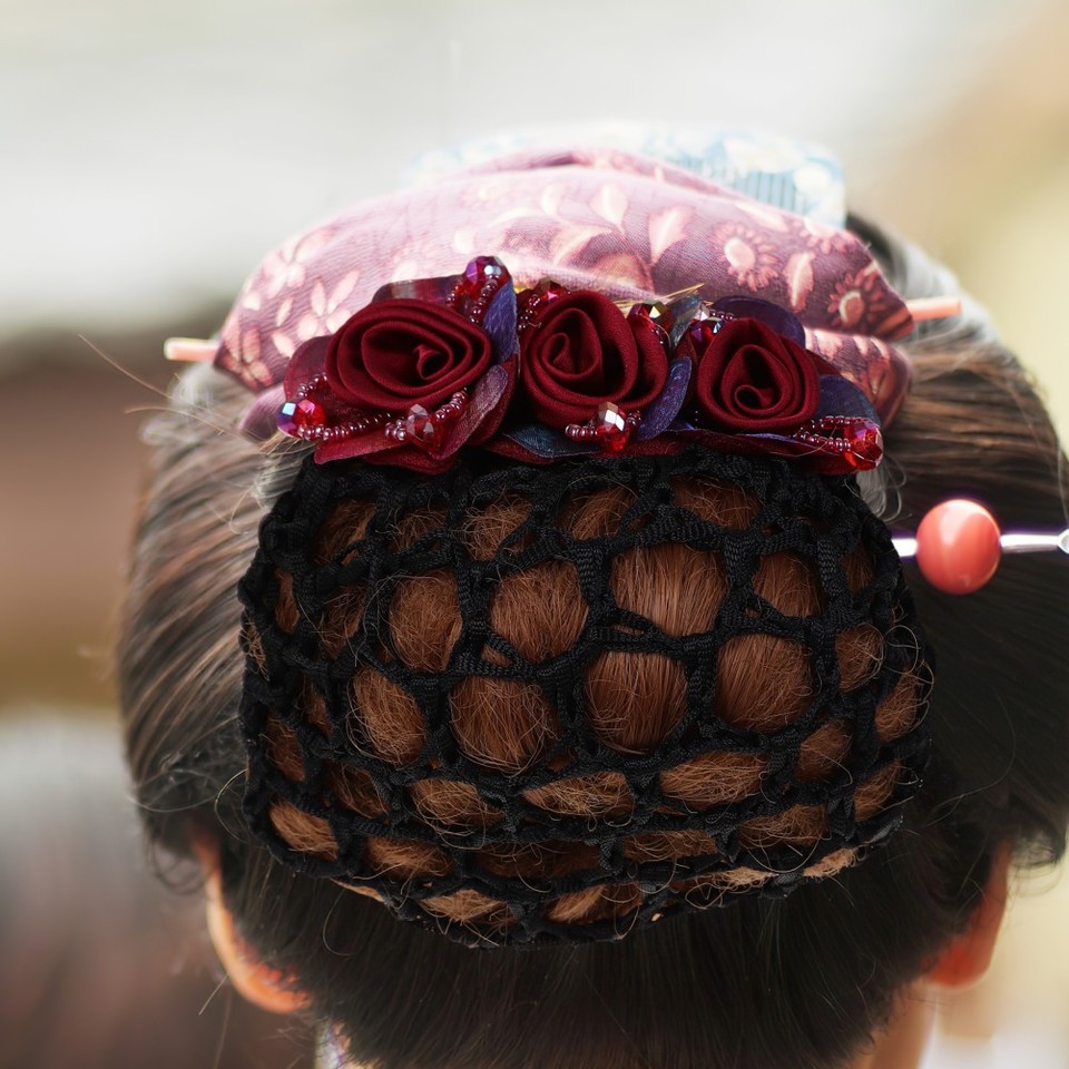 Flower Hair Bun Holder Cover Anti-skid Shaped Clip Ballet Covers | eBay ...