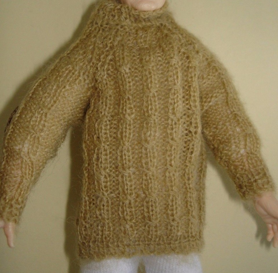 Knitting Patterns for 1:12th scale dollhouse male doll sweaters (3 ...