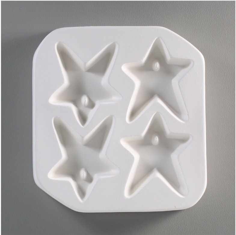 Holey Quad 4 Star Pendant Glass Casting Mold CPI Little Fritter Fusing ...