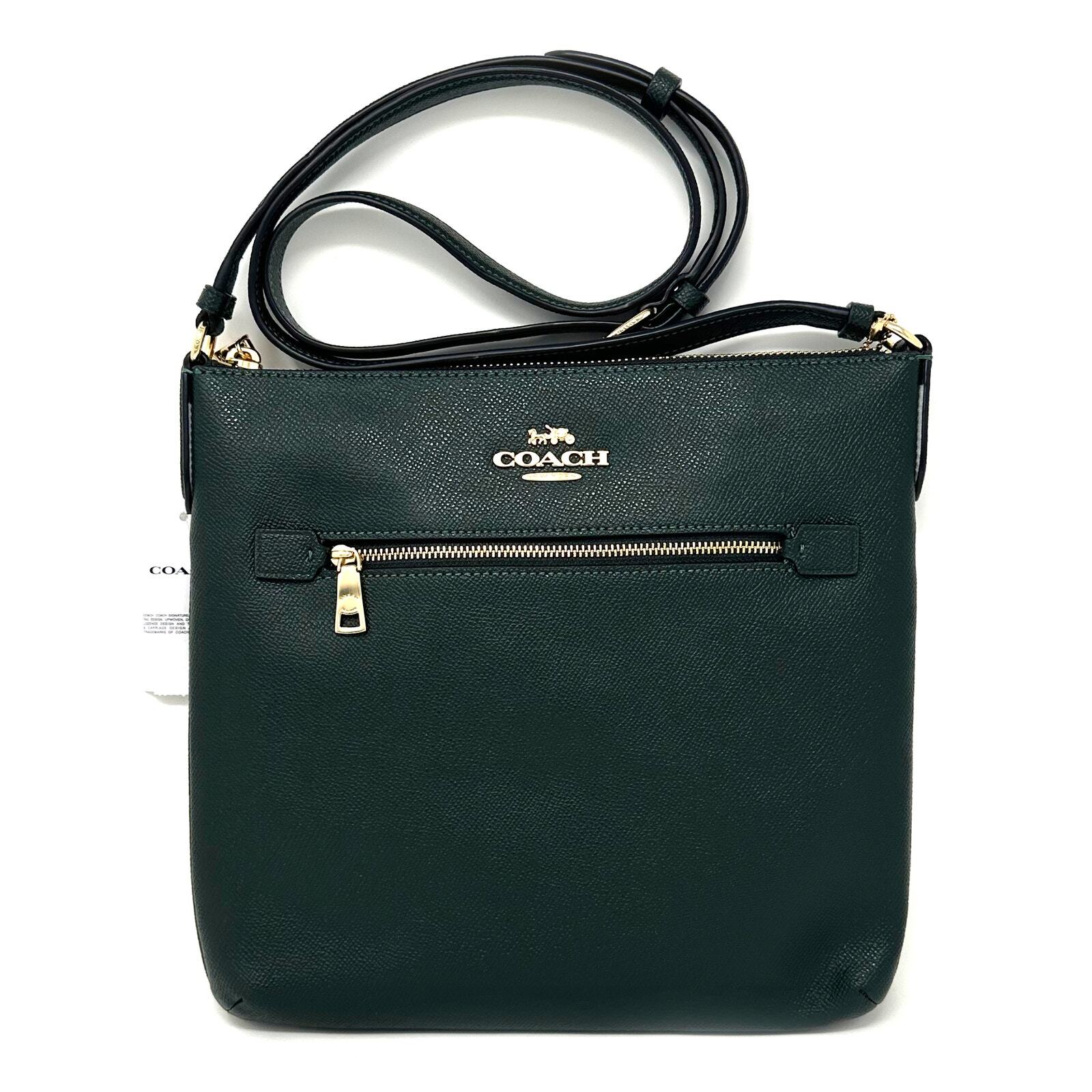 Coach Rowan File Bag Crossbody Purse Amazon Green Leather C1556 New ...