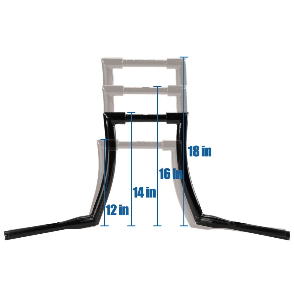 12" 14" 16" 18" APE Hanger Handlebar FAT 1-1/2" DNA Monster Bars For ...