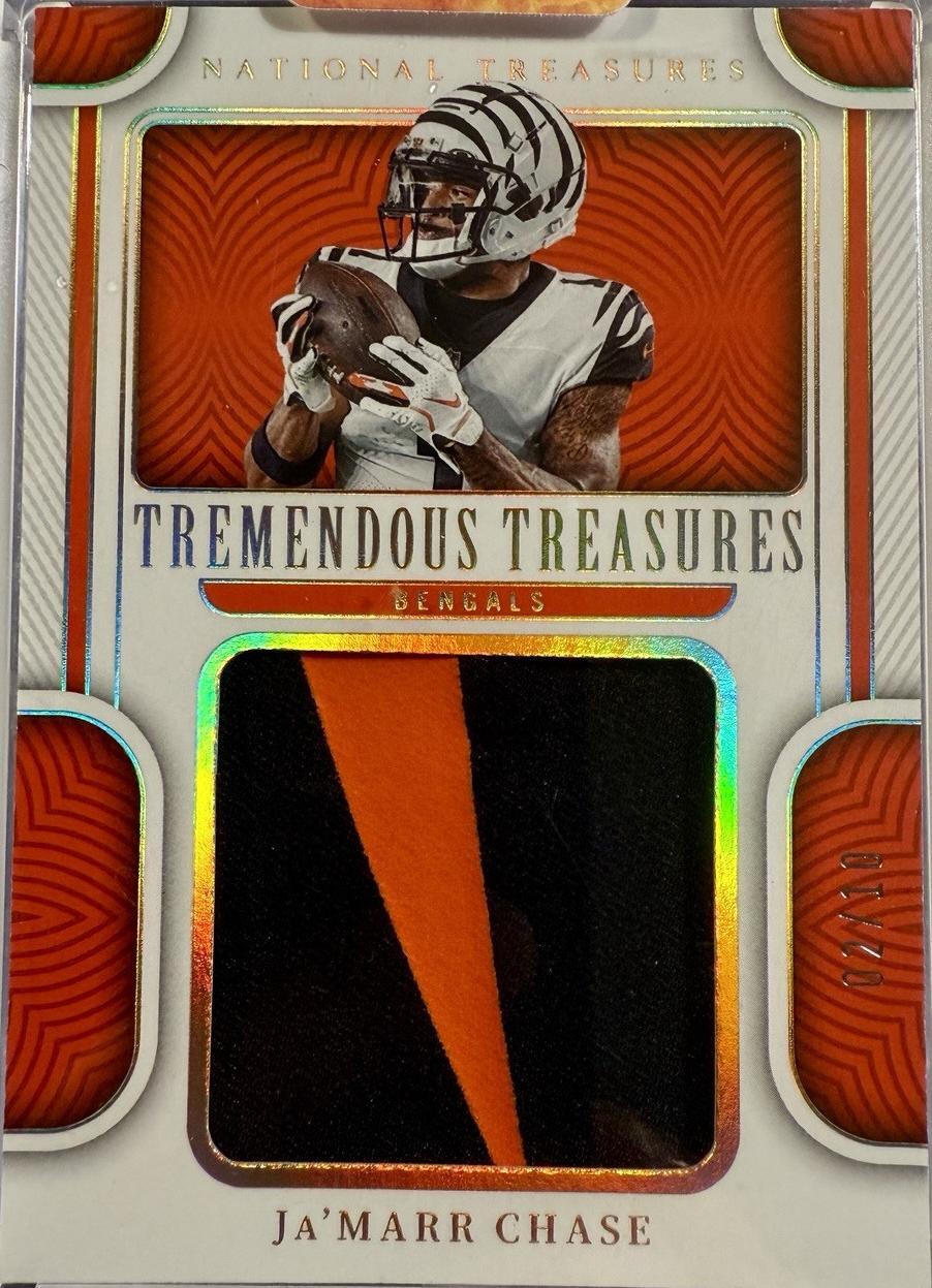2022 Panini National Treasures - Tremendous Treasures Ja'Marr Chase # ...