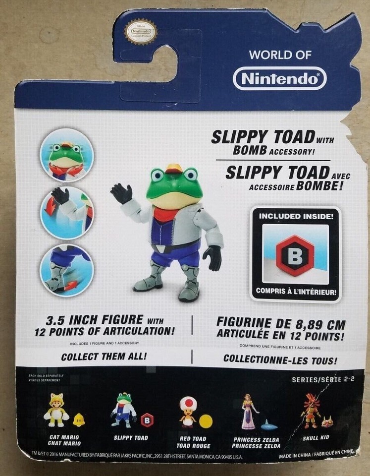 NEW Slippy Toad World of Nintendo Jakks Pacific 4" | eBay