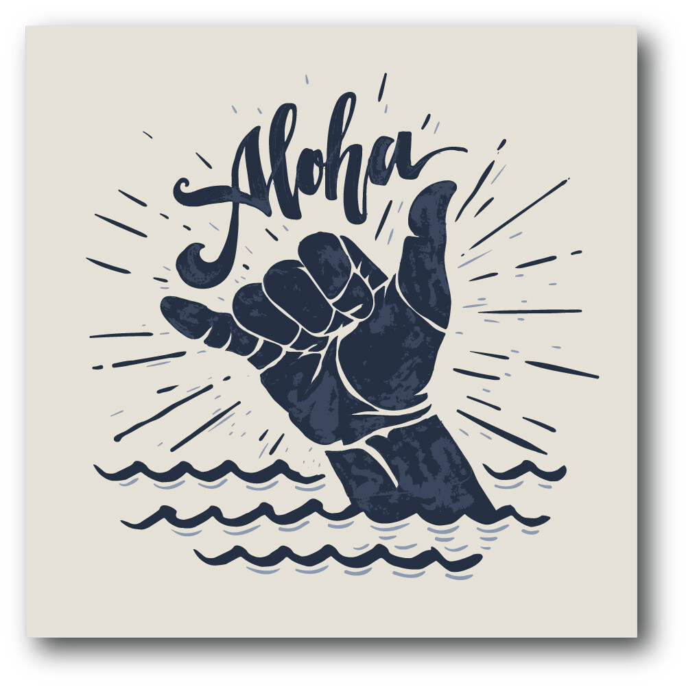 Aloha Hang Loose Ten Shaka Vinyl Sticker Bumper Decal | eBay