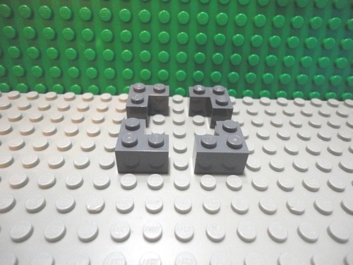 Lego 4 Dark Bluish Gray 2x2 corner brick block NEW | eBay