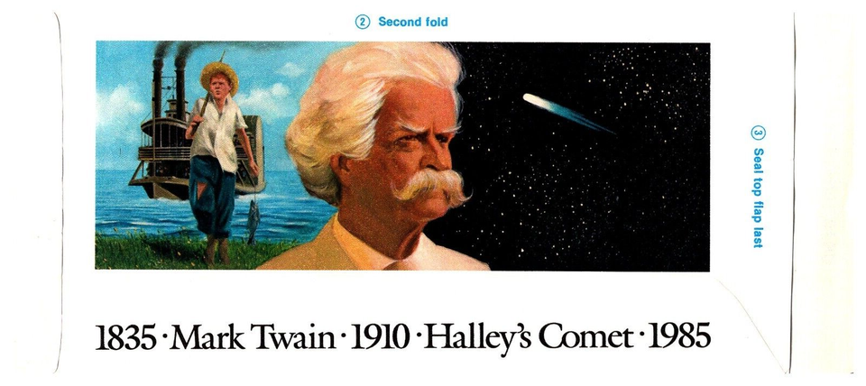 USPS Scott UC60 36c Mark Twain Halley's Comet First Day Issue ...