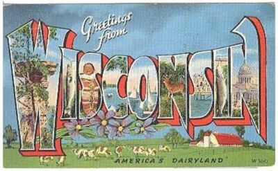 pc6202 postcard State Large Letter Wisconsin 1944 Used | eBay