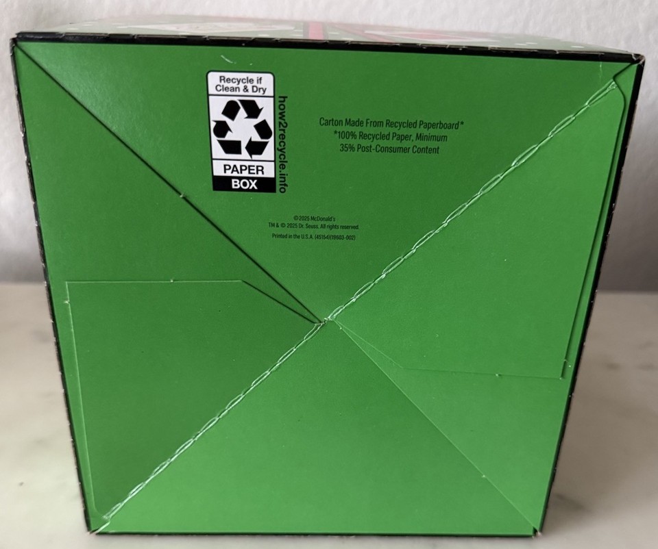 2025 McDonald’s Grinch Happy Meal Adult Box! EMPTY Limited Edition! 7in ...