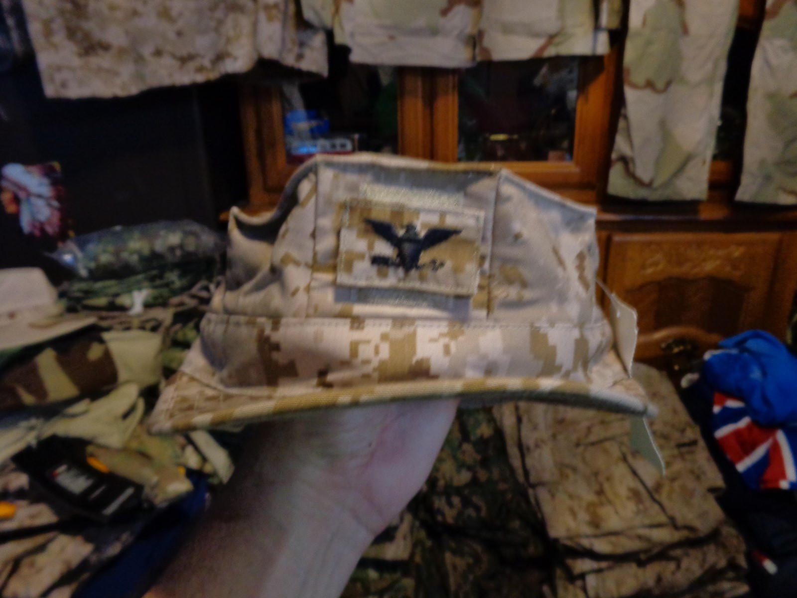 8 POINT COVER USN NWU AOR1 TYPE II HAT DESERT SIZE 6 1/2 NWT CAPTAIN O6 ...