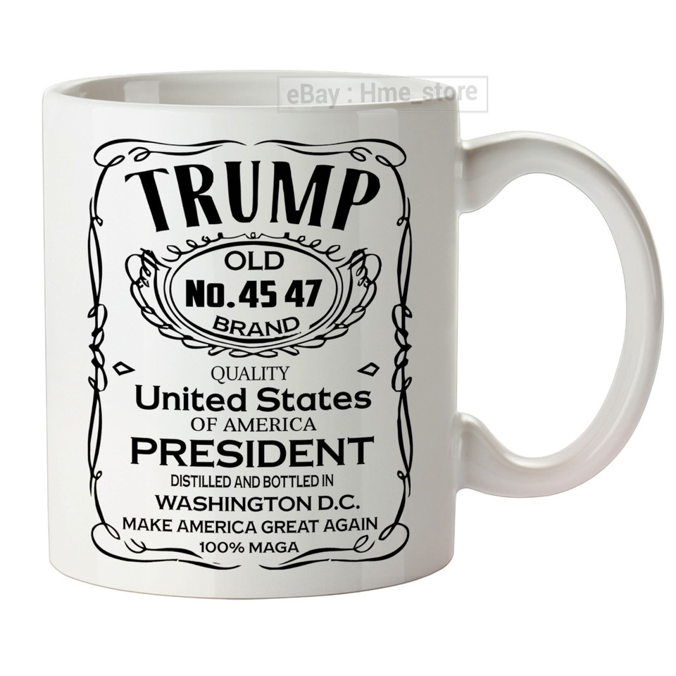 45 47th President Donald Trump Coffee Mug Vintage Bottle Design Pro ...