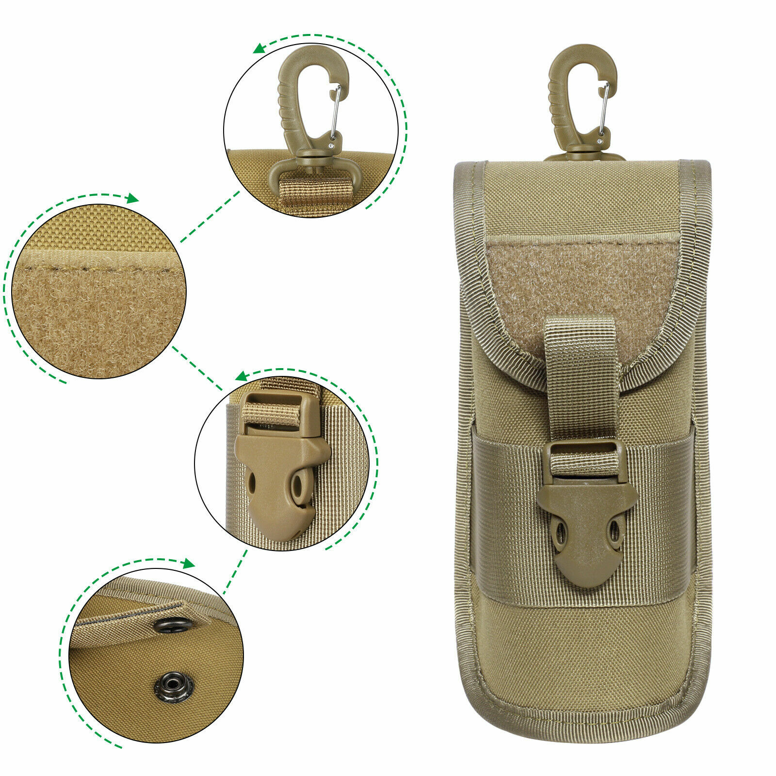 Tactical Molle Eyeglasses Hard Case Sunglasses Bag Carry Case Nylon ...