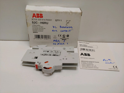 NEW OLD STOCK! ABB AUXILIARY CONTACT S2C-H6RU 2CDS 200 914 T0001 | eBay