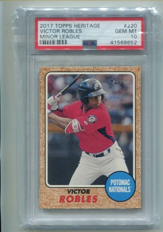 2017 Topps Heritage VICTOR ROBLES Rookie Card #220 WASHINGTON NATIONALS ...