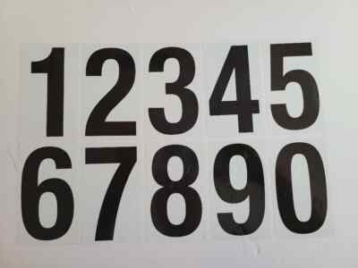Choice of Big 5" Numbers Vinyl Decal Stickers Street Address Mailbox ...