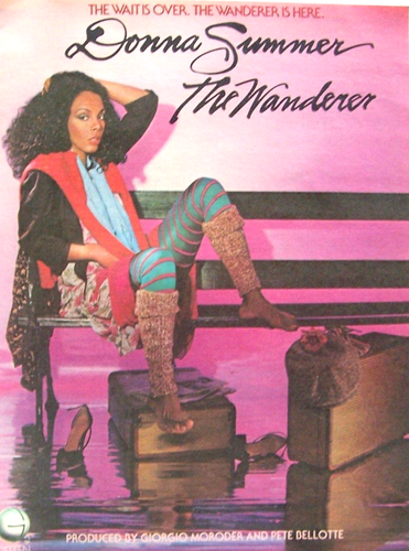 DONNA SUMMER 1980 vintage POSTER ADVERT THE WANDERER Giorgio Moroder ...