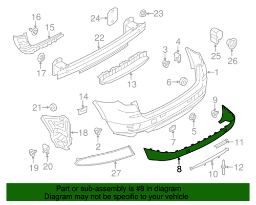 BMW Genuine OEM Panel for bumper, rear 51-12-7-338-792 for sale online ...