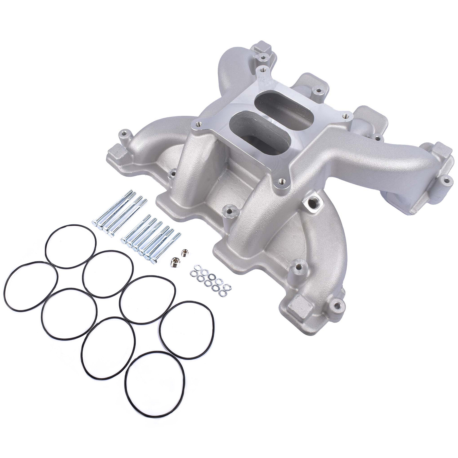 300-130 Dual Plane Carbureted Intake Manifold for GM LS1/LS2/LS6 Satin ...