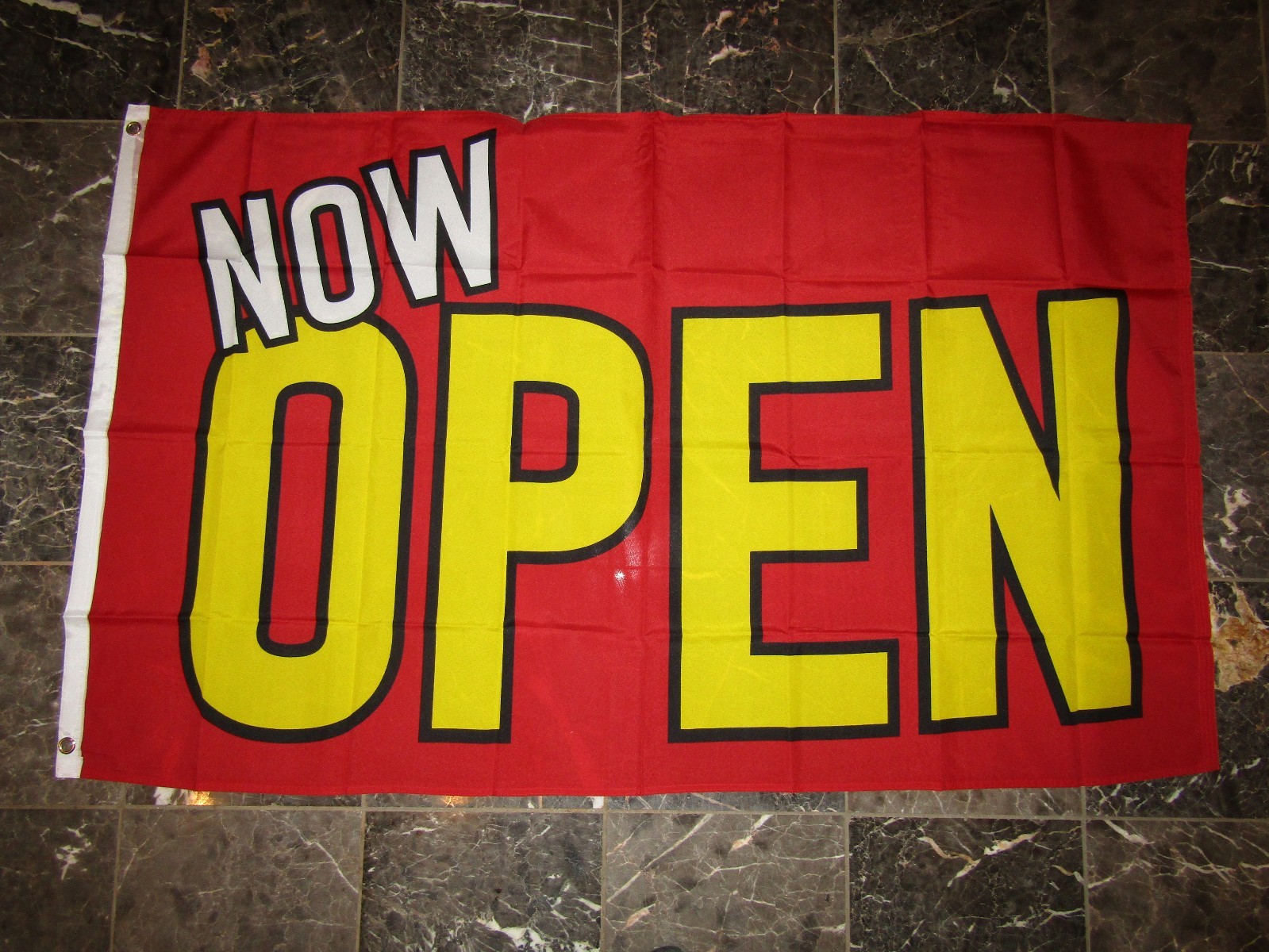 3x5 Open Flag Advertising Now Open Red Flag 3'x5' Banner Grommets Fade ...