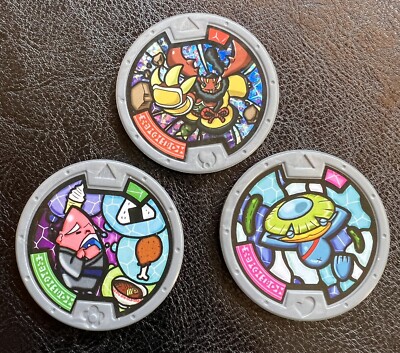 YoKai Watch 3 Medals Bundle Cruncha 1025, Walkappa 1096, Hungramps 1116 ...