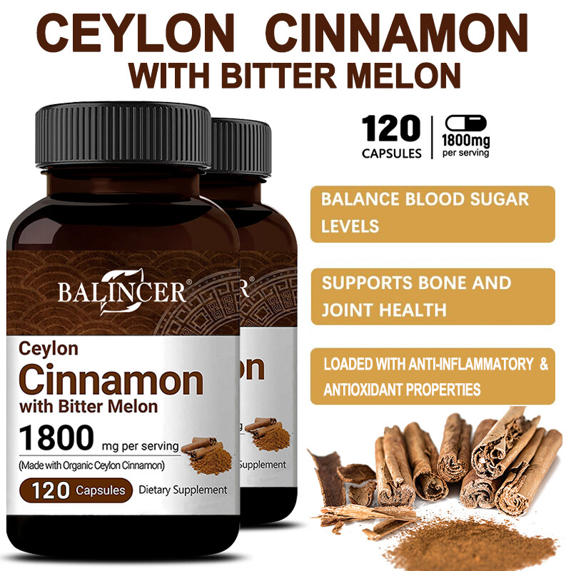 Organic Ceylon Cinnamon Capsules 1800mg - High Potency Blood Sugar Support | eBay