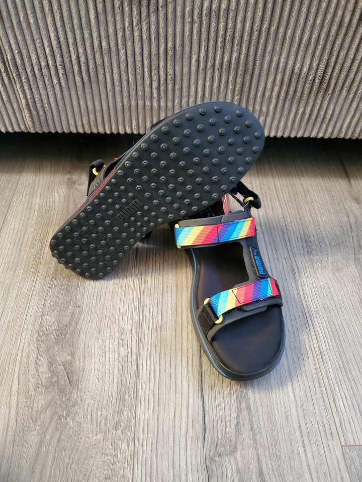 NEW Puma Future Rider Rainbow Pride LGBTQ Sandals 384208 01 Womens Size ...
