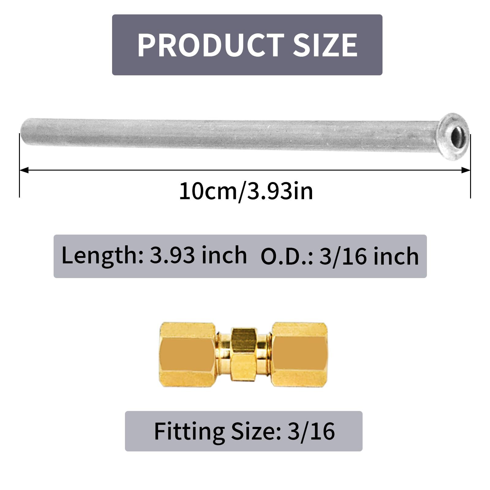 Brake Line Repair Kit Upgraded 3/16 Stainless Steel Brake Line ...