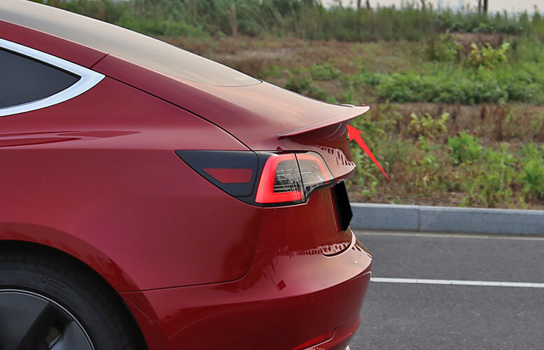 Red Painted Rear Trunk Spoiler Wing Flap 1PCS For Tesla Model 3 2017 ...