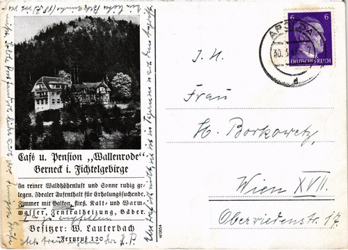 CPA AK BAD BERNECK IM FICTELGEBIRGE Cafe-Pension Wallenrode GERMANY ...