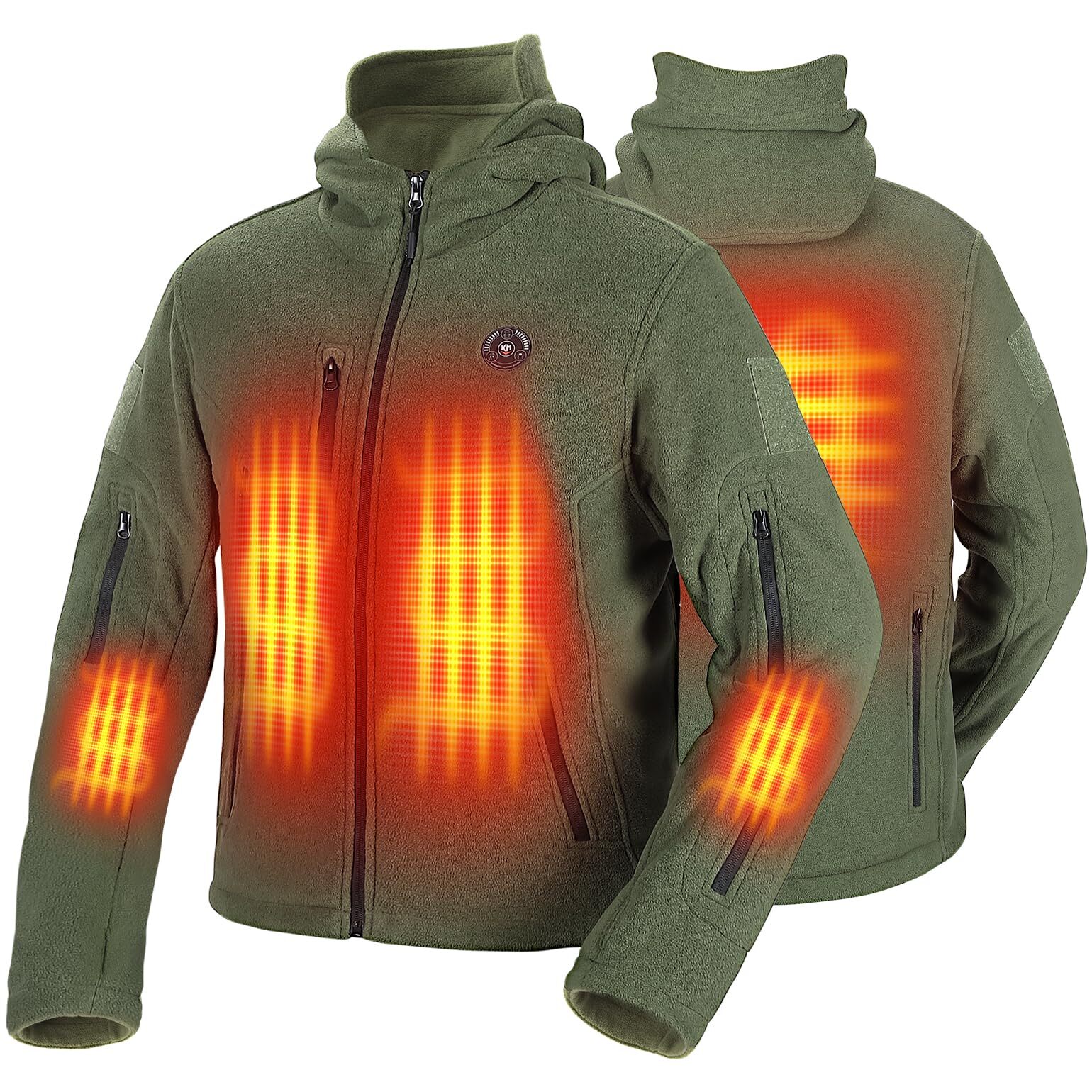 Men's Electric Heated Hooded Sweatshirt Hoodie Heating Jacket W/12V ...