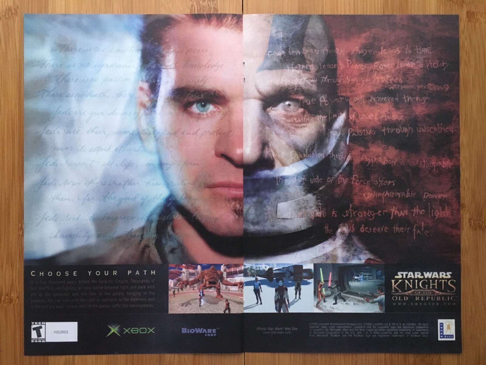 2003 Star Wars: Knights of the Old Republic Xbox Print Ad/Poster ...
