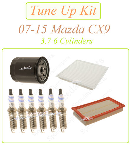 Tune Up For 07-15 Mazda CX9 3.7 V6: Spark Plugs Air Filter Cabin & Oil ...